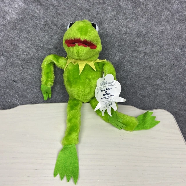 VINTAGE KERMIT THE Frog Plush Jim Hensons Muppet Bean Bags Dakin 80s ...