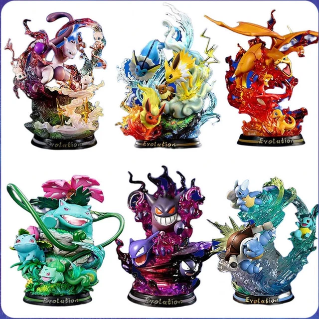 POKÉMON EVOLUTION EEVEE Figures / Statua PVC Charizard Mewtwo Gengar ...
