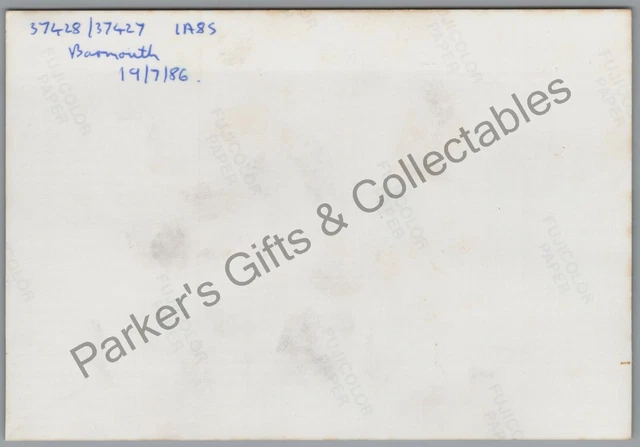 RAILWAY PHOTOGRAPH OF Diesel Electric Locomotive 37428 / 37427 Barmouth ...