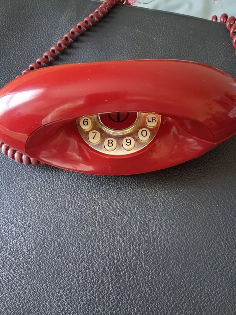 VINTAGE 80S LANDLINE red phone genie British telecom BT prop display ...