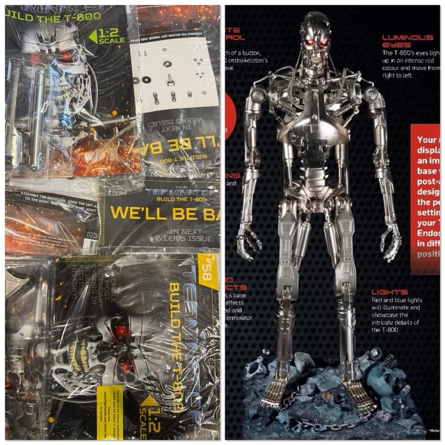 BUILD THE TERMINATOR T800 - 1:2 Scale - Hachette Full Kit 1-120 £899.99 ...