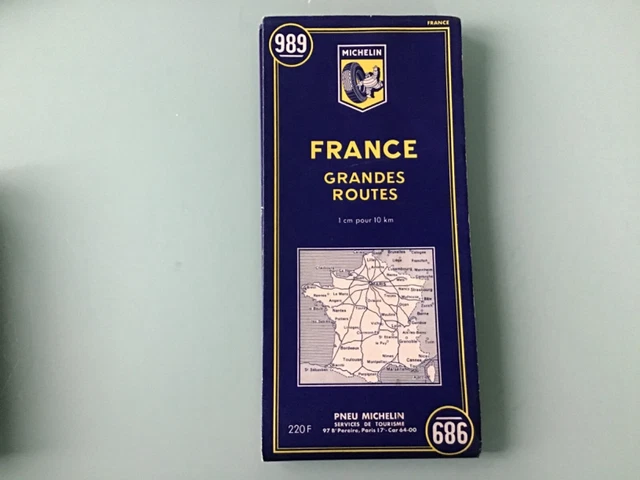 CARTE MICHELIN N° 989 - Grandes routes - 1958 EUR 1,00 - PicClick FR