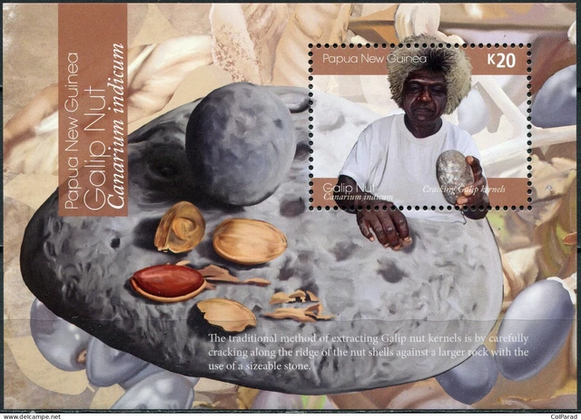 PAPUA NEW GUINEA 2019 - 20K Cracking Galip Nuts - Miniature Sheet - MNH ...