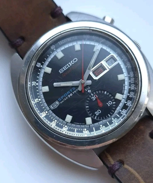 SEIKO 6139-6010 JDM Speed-Timer Automatic Chronograph Watch Bruce Lee £ ...