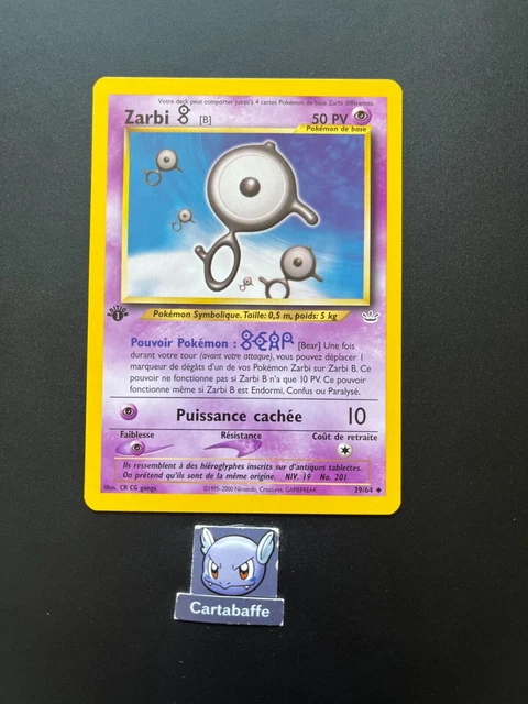 CARTE POKÉMON ZARBI B 39/64 Edition 1 Neo Révélation Wizards EX EUR 25 ...