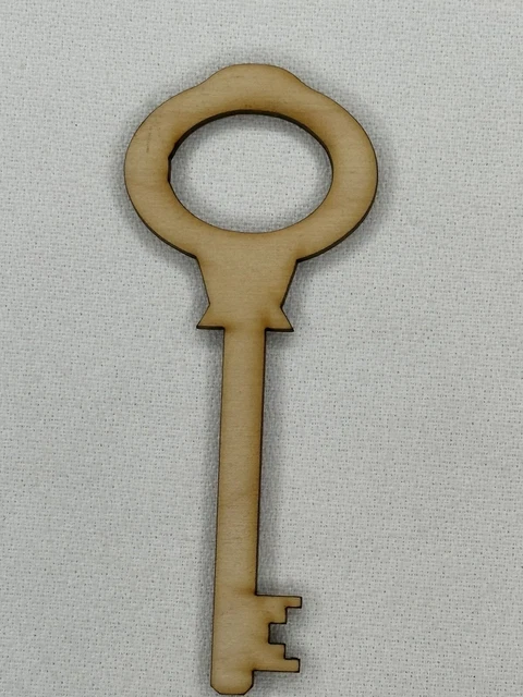 CUSTOM LASER CUT Unfinished Key Shape Wood Craft Cutout $1.15 - PicClick