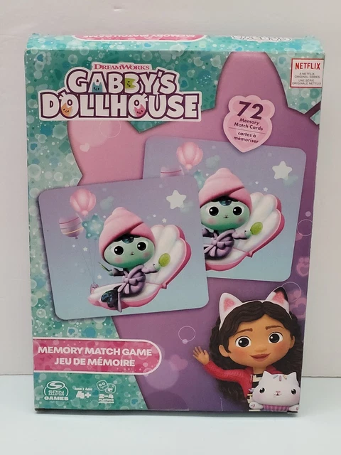NEW DREAMWORKS GABBY'S ’s DOLLHOUSE 72 Memory Match Cards Game Netflix ...
