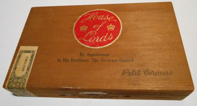 VINTAGE HOUSE OF Lords Petit Coronas Cigar Box Imperial Tobacco Sales ...