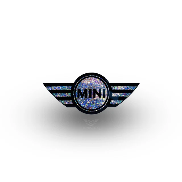 MINI GEN 1 R50 R52 R53 Steering Wheel Bubble Badge Logo Overlay Silver ...