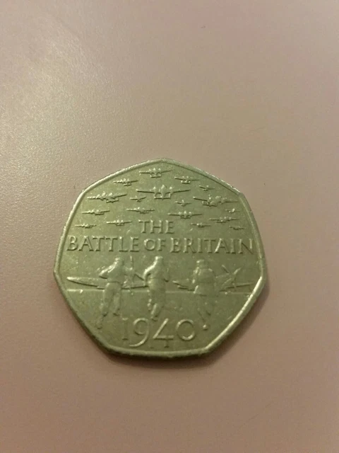 RARE FIFTY PENCE 50p Coin Battle Of Britain 1940 2015 Collectable $2.57 ...