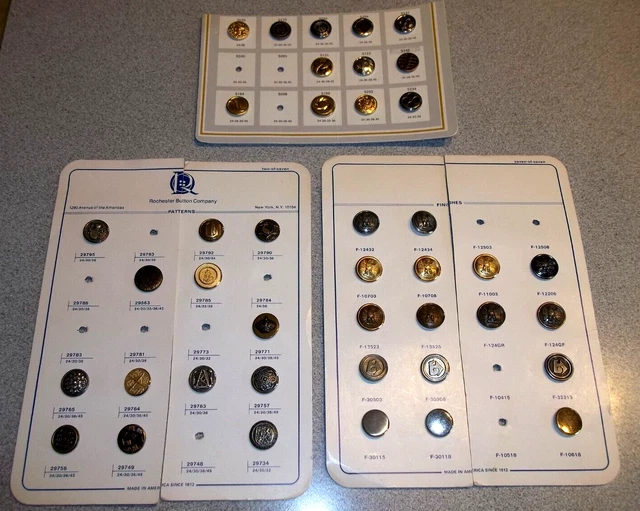 VINTAGE SALESMAN SAMPLE Button Cards Rochester Button Company $15.99 ...