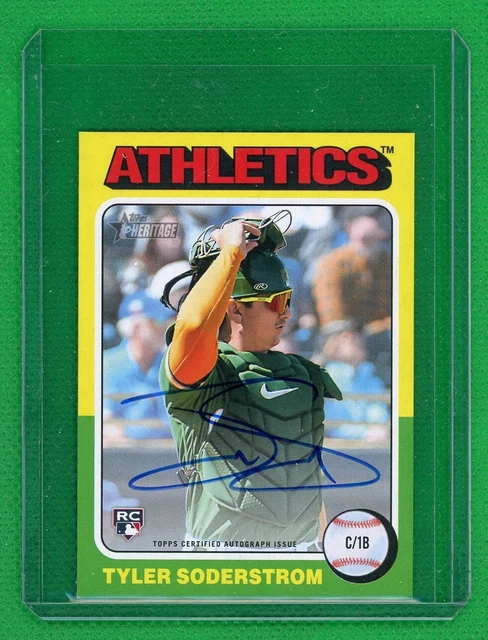 2024 TOPPS HERITAGE MINI #ROA-TSO TYLER SODERSTROM RC AUTO Athletics ...