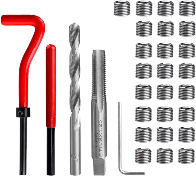 KIT DI RIPARAZIONE Filettatura M8 in Acciaio Inossidabile, Strumenti ...