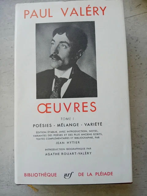 LA PLEIADE / Paul Valery / Oeuvres Tome 1 EUR 17,50 - PicClick FR