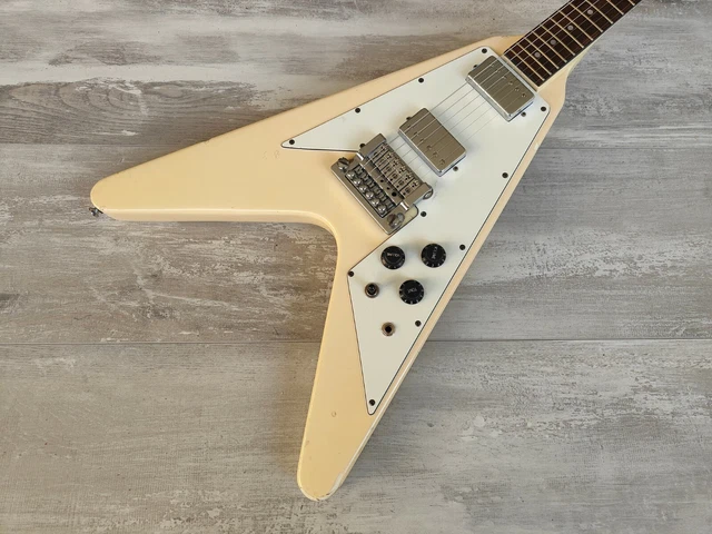 UNKNOWN 1980'S JAPANESE Flying V (White) w/Epiphone Humbuckers $765.00 ...