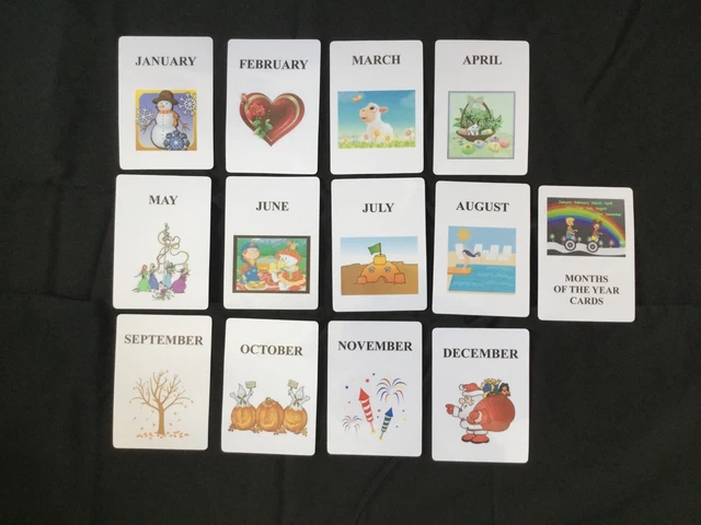 MONTHS OF THE Year Flashcards - Educational EYFS/Toddlers/Early Years £ ...