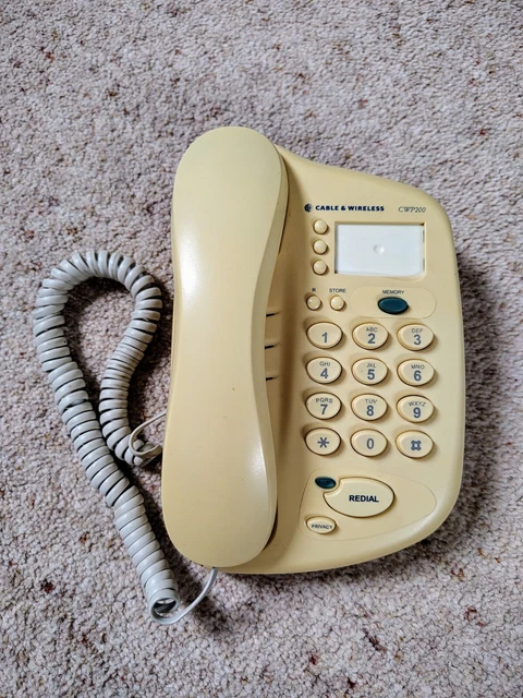 RETRO CABLE & Wireless CWP200 corded landline phone £5.99 - PicClick UK