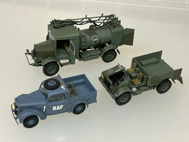 WW2 RAF GROUND Vehicles x 3, 1/48 built & finished for display, fine. £ ...