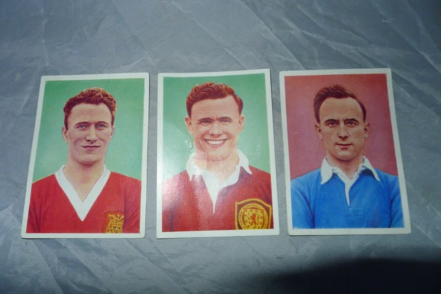 VINTAGE CHIX SCOTTISH Football Cards x3 7, 17, 19 H. Baird H. Haddock I ...