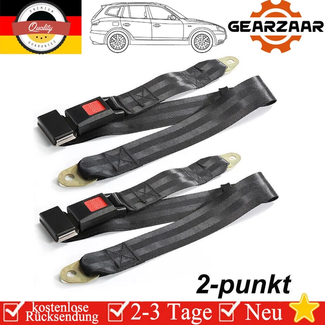 2X SICHERHEITSGURT E4 Beckengurt 2 Punkt Statik Stapler Bus LKW Auto ...