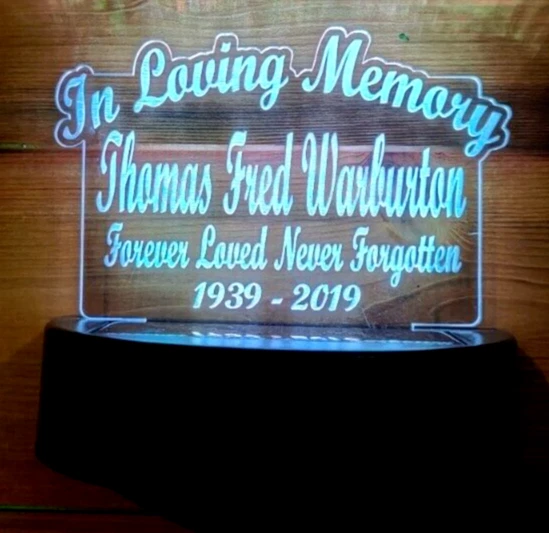 SOLAR POWERED IN Loving Memory Lights memorial garden plaque grave gift ...