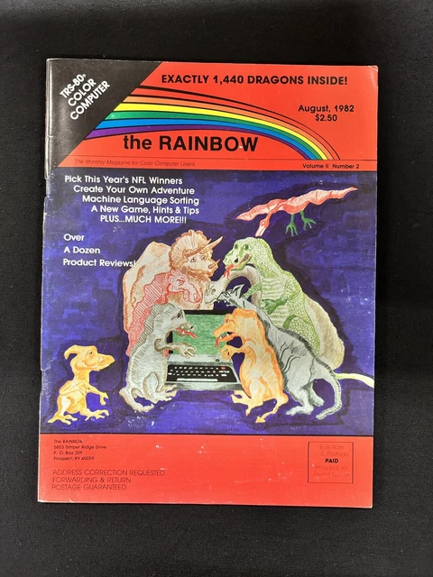 THE RAINBOW TRS-80 color computer magazine Aug. 1982 £39.37 - PicClick UK