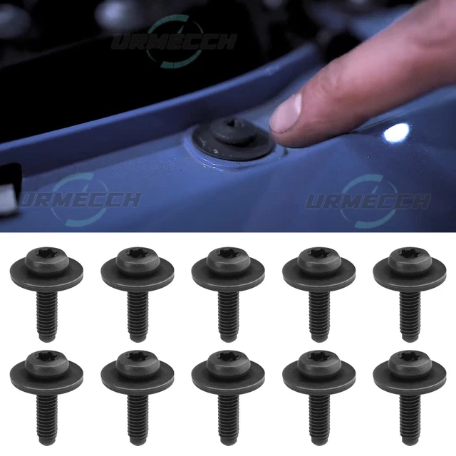 10PCS MEATL Headlight Assy Bolt Screw M6x20 N90683302 For VW Golf ...
