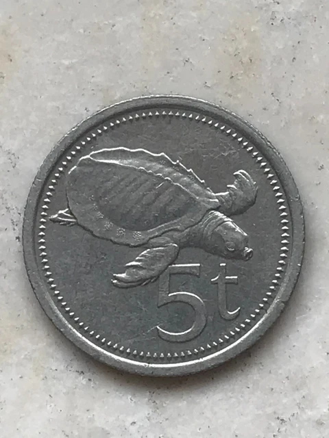 PAPUA NEW GUINEA 5 TOEA 1978 - Oceania Queen Elisabeth II TARTARUGA ...