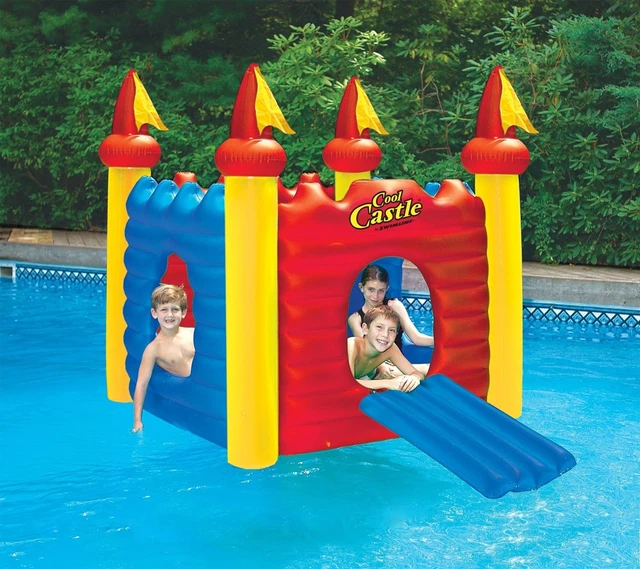COOL CASTLE HABITAT Giant Pool Float Swimming Pool Inflatable Outdoor ...