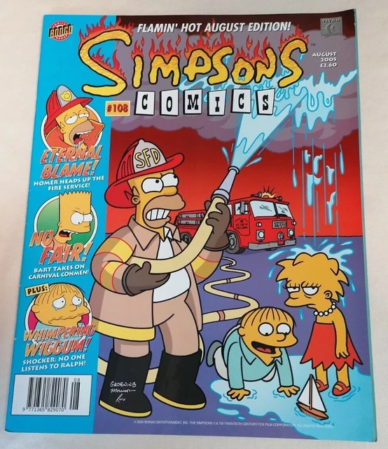 COMIC - THE Simpsons Comics Bongo Titan Issue #108 August 2005 Matt Groening £2.50 - PicClick UK