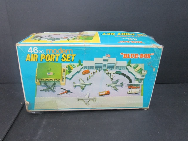 VINTAGE BLUE-BOX AIRPORT Ari Port SET (Miniature) in box $137.38 ...
