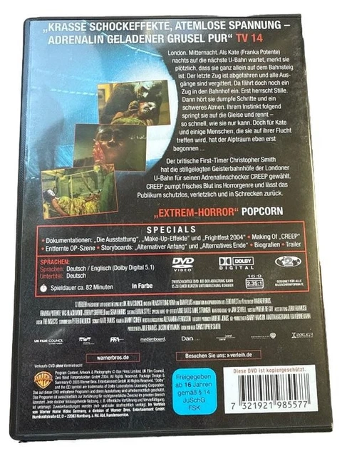 WARNER BROS. CREEP DVD Film Horror Franka Potente EUR 9,17 - PicClick IT