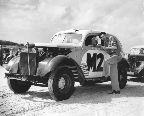 TOMMY THOMPSON & Modified Stock Car 1954 Nascar Motor Racing Old Photo ...