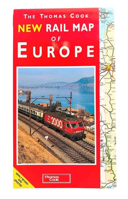 CHEMIN - NOUVEAU Rail Map Of Europe Thomas Cook. 1996. Carte ...