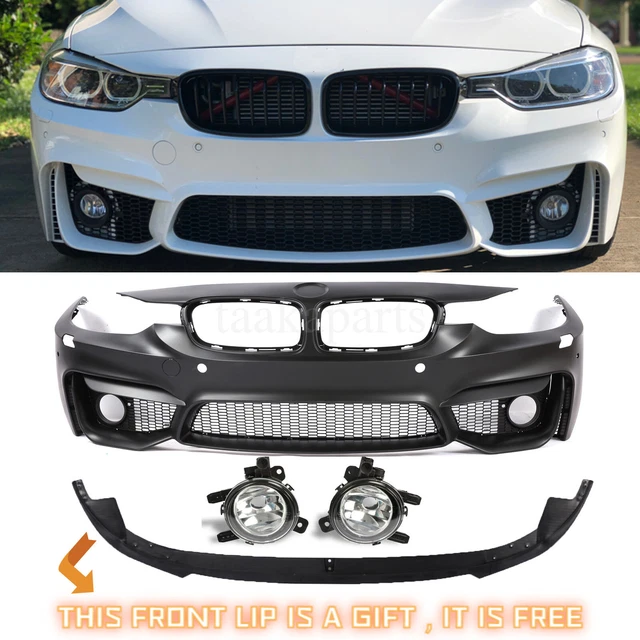 UNPAINTED F30 M3 Style Front Bumper Cover Kit For BMW F30 F31 3 Series ...