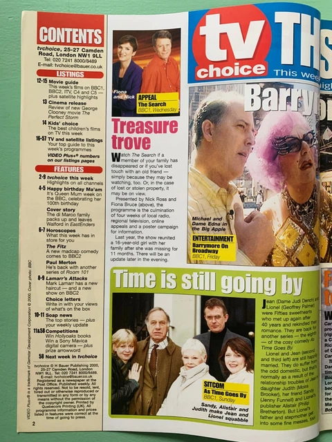 TV CHOICE MAGAZINE 29-July-2000 EastEnders Mark Lamarr Paul Merton ...