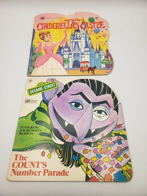 WALT DISNEY CINDERELLA and Sesame Street The Counts Number Golden Shape ...