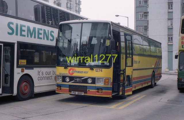 ORIGINAL BUS PHOTOGRAPHIC negative Hong Kong Citybus B10M 1274 FD207 £6 ...
