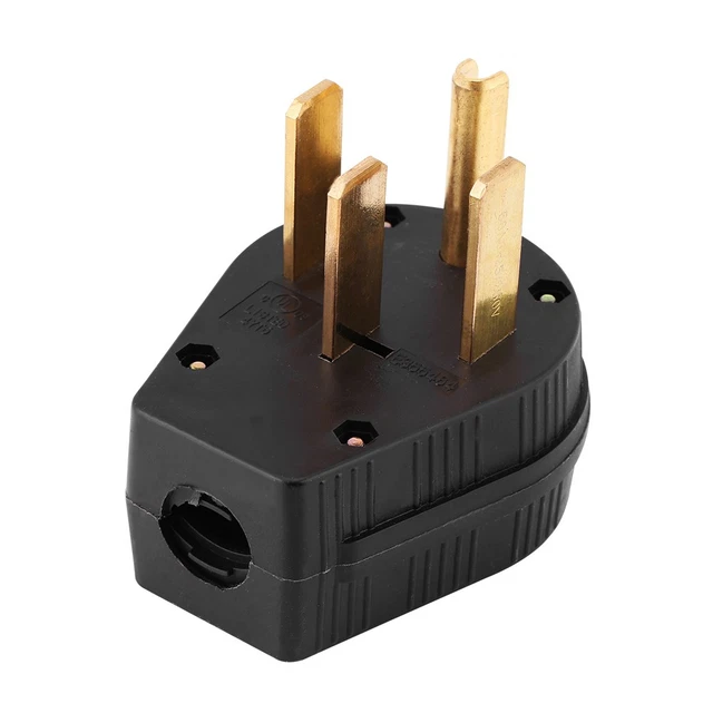 14-50P 1PC 50A 125/250V Straight Blade Angle Four Pin US Plug NEMA 14 ...