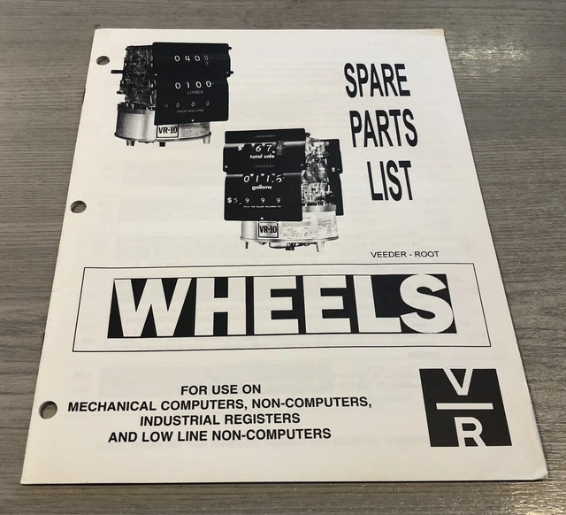 VEEDER ROOT WHEELS Spare Parts List Booklet, A4 £9.99 - PicClick UK