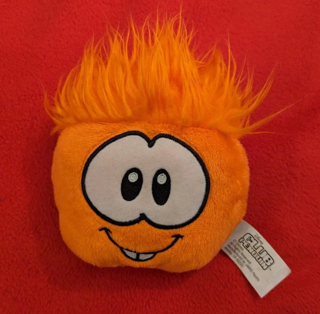 DISNEY CLUB PENGUIN Orange Puffle Happy Beanie Plush Soft Toy 5" Jakks ...