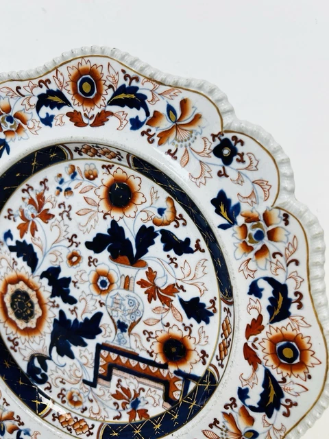 ANTIQUE STONE CHINA Plate - Imari Style Pattern (22) £35.00 - PicClick UK