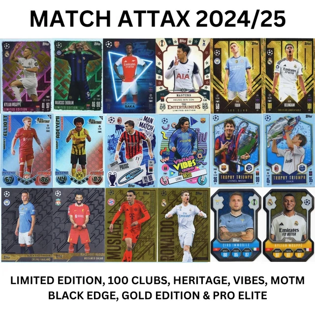 MATCH ATTAX 24/25 2025 Limited Edition/100 Club/Heritage/Black Edge ...