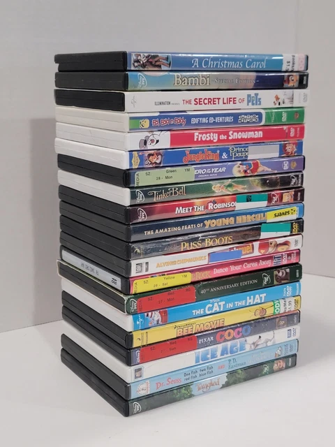 20 ANIMATED KIDS DVD Lot - Children Family DVDs - Disney, Dreamworks ...