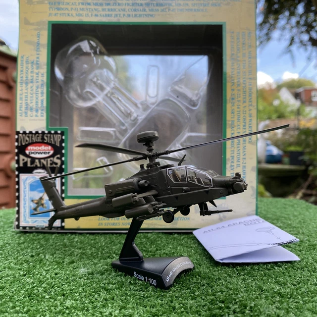 POSTAGE STAMP MODEL Planes - Hughes AH-64D Apache Longbow Helicopter 1: ...
