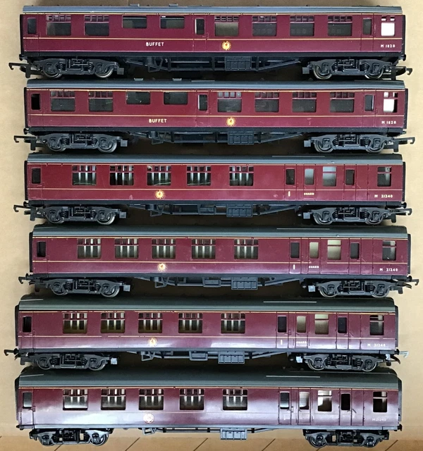6 TRIX (TTR) BR Mk1 coaches in maroon (lot 499) £39.99 - PicClick UK