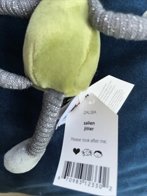 JELLYCAT ZALIEN JITTER Alien Retired - Ring to Attach to Bag Or Pram ...