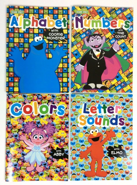 SESAME STREET EARLY Learning 4 Workbooks Alphabet Numbers Letters ...