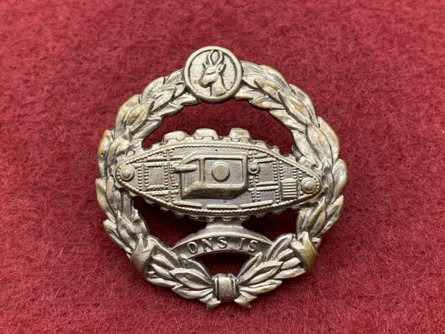 WW2 ORIGINAL SOUTH AFRICAN ARMOURED / TANK CORPS Hat Cap Badge $49.99 ...