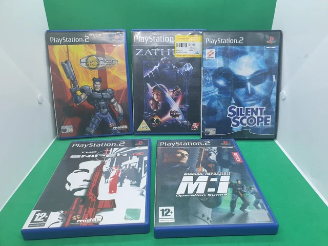 5 X PS2 Game Silent Scope Mission Impossible The Sniper Zathura Hidden ...